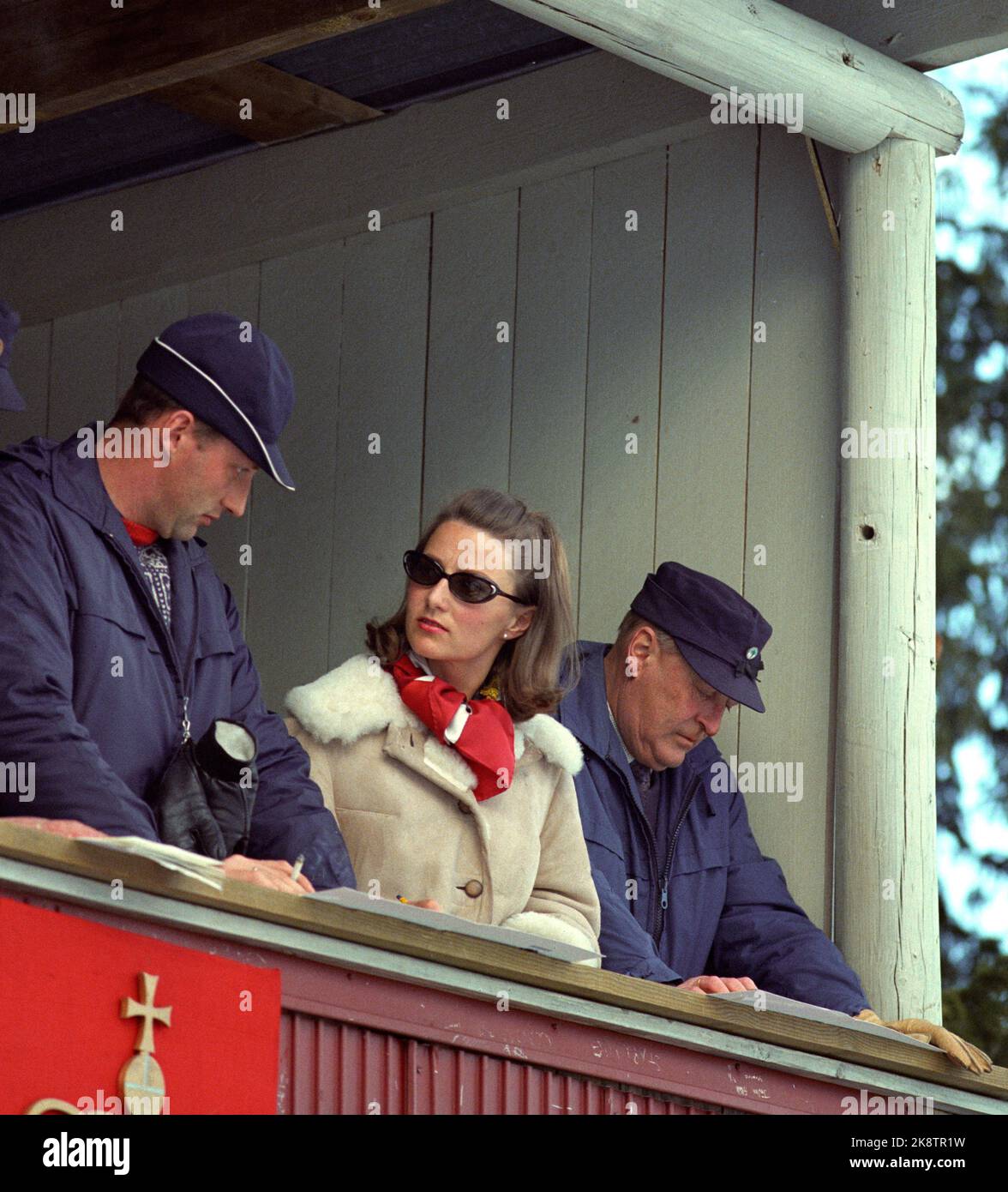 Skui 19680331. NM in jump. Sonja Haraldsen and Crown Prince Harald ...