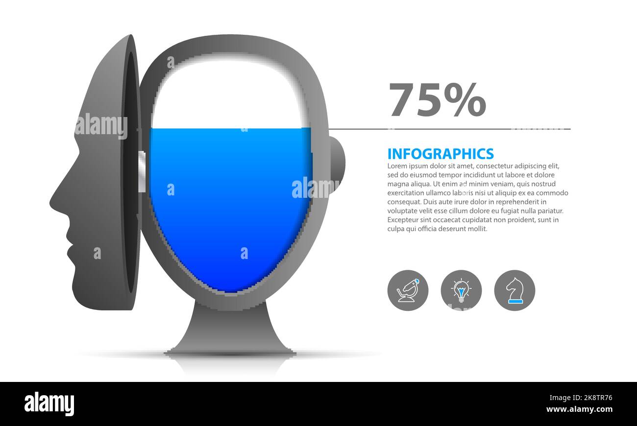 Infographic design template. Creative concept with brain. Can be used ...