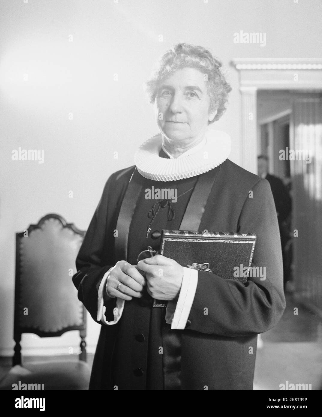 Vang church on March 19, 1961. Ingrid Bjerkås, Norway's first female ...