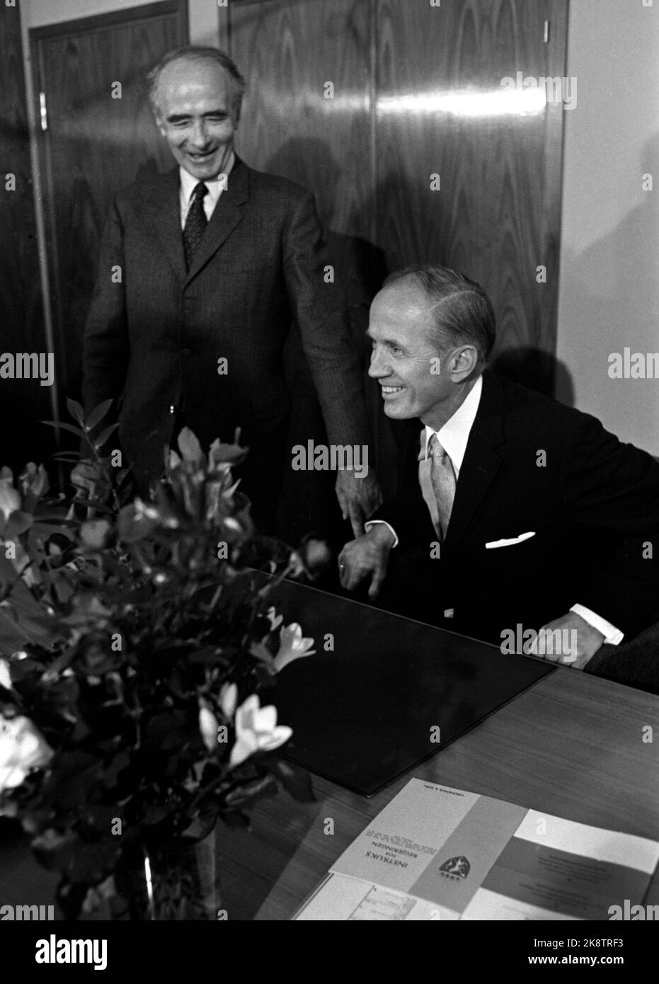 Oslo 19721018. Government change in the Prime Minister's Office: Lars ...