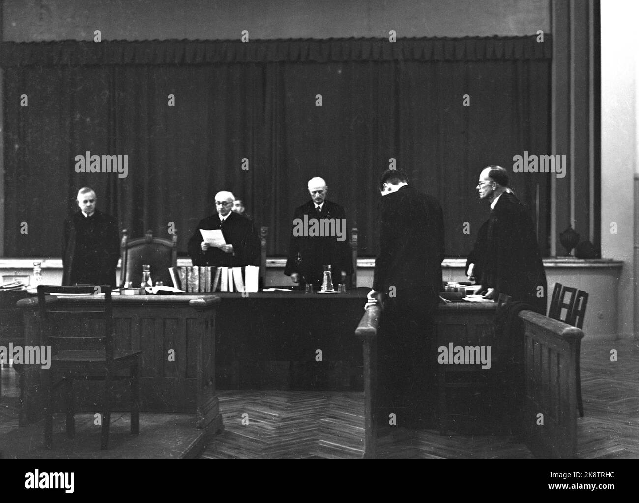Kristiansand October 26, 1949. The chocolate murder in court. The ...
