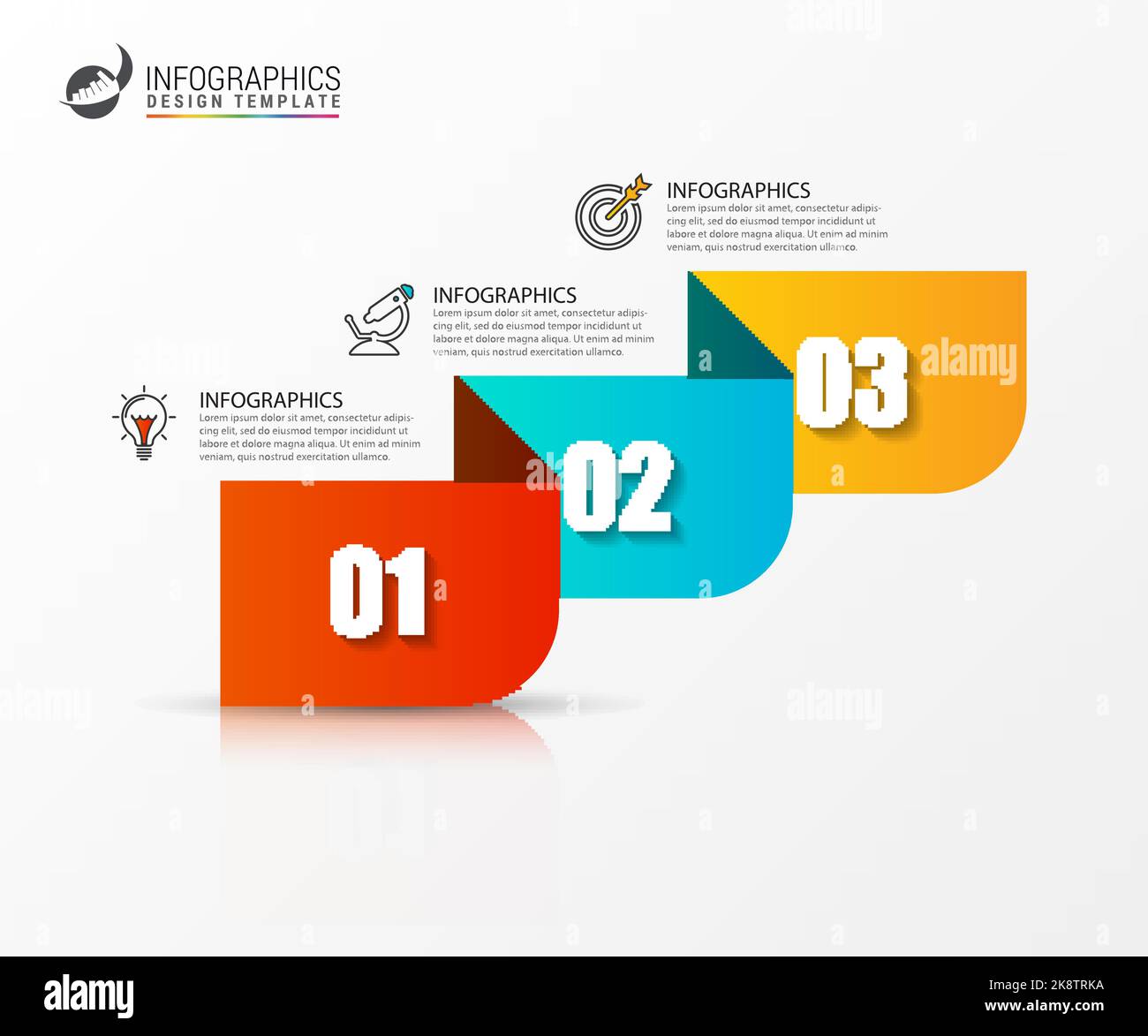 Infographic design template. Creative concept with 3 steps. Can be used ...