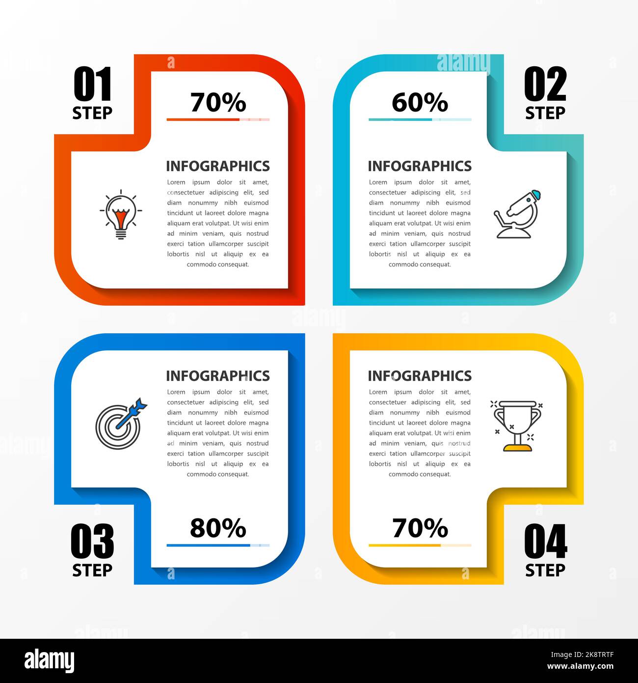 Infographic design template. Creative concept with 4 steps. Can be used ...