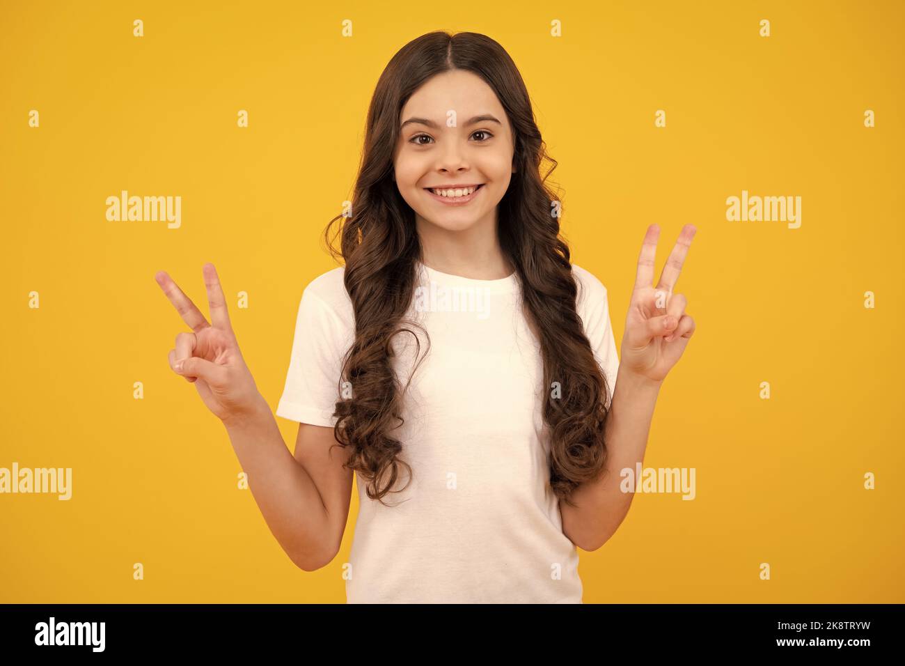 Happy teenager, positive and smiling emotions of teen girl. Funny ...