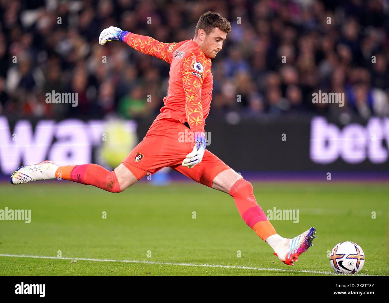 Bournemouth goalkeeper Mark Travers during the Premier League match at ...
