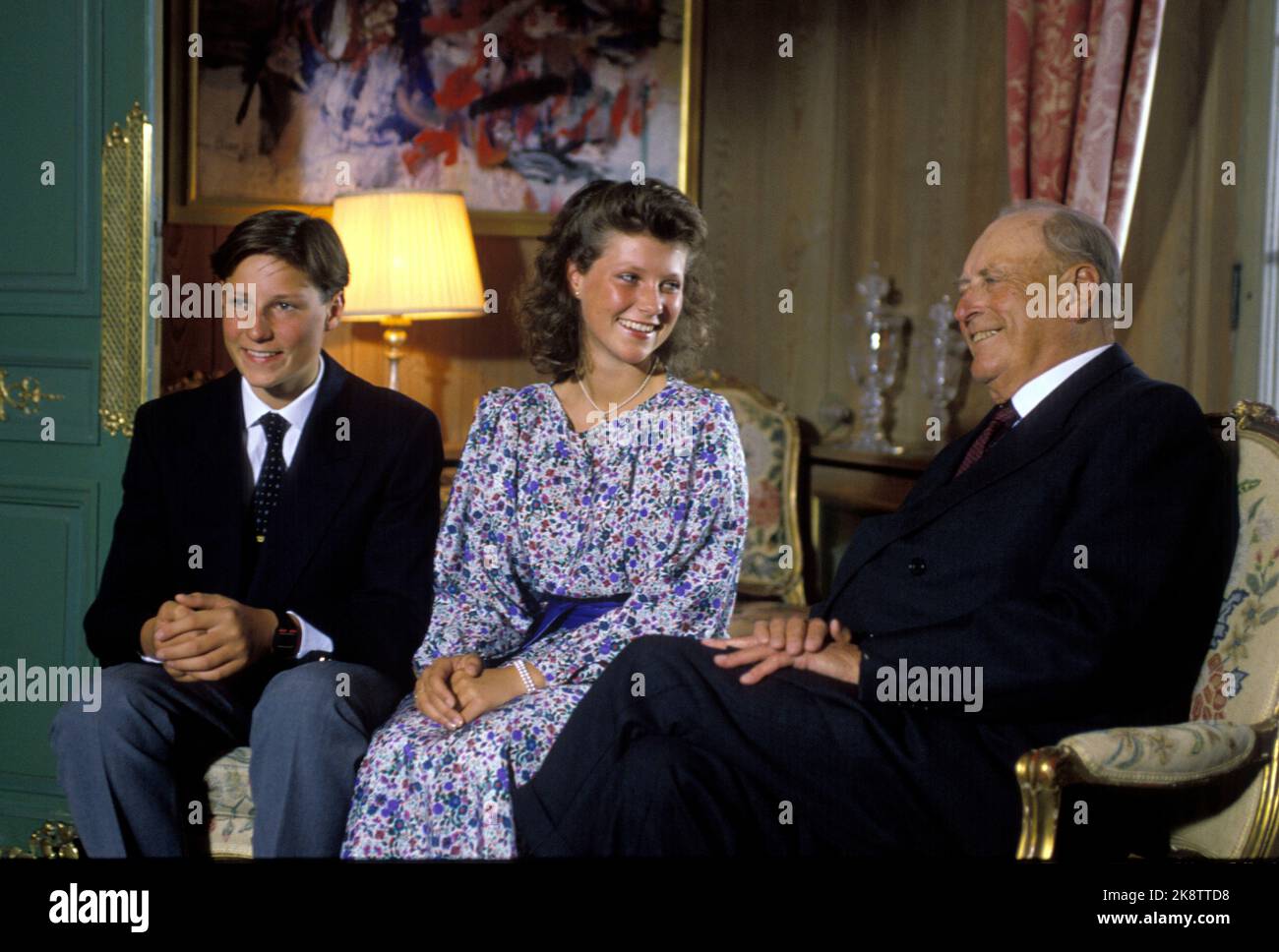 Oslo 198909 - Princess Märtha Louise turns 18. Prince Haakon Magnus and ...