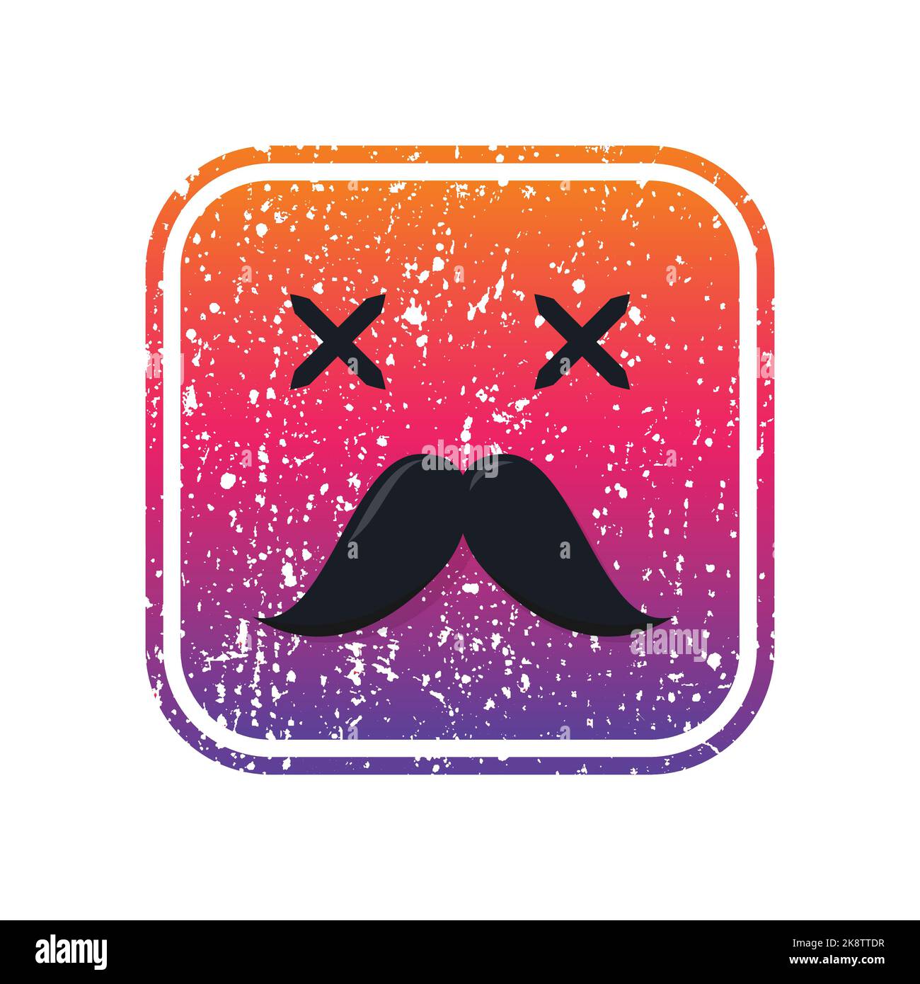 Funny emoji with gritty texture artwork design. EPS 10, Editable ...