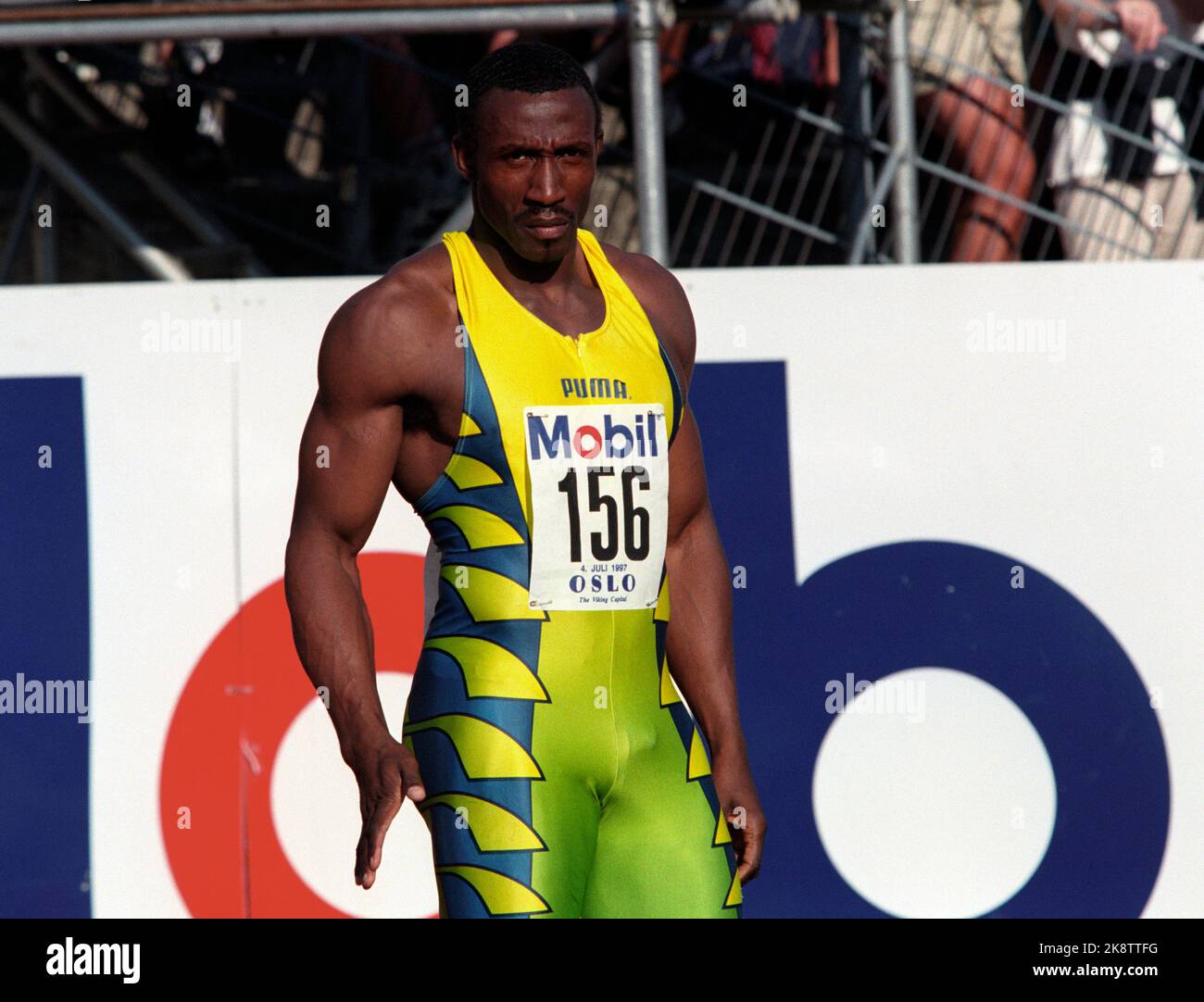1997 linford christie at bislett games photo hi-res stock photography ...