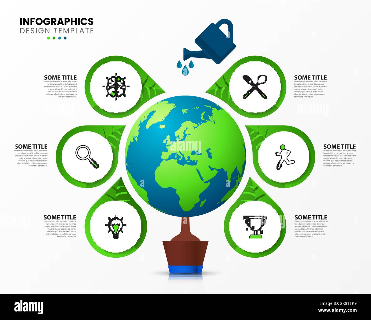 Infographic design template. Creative concept with 6 steps. Can be used for workflow layout ...