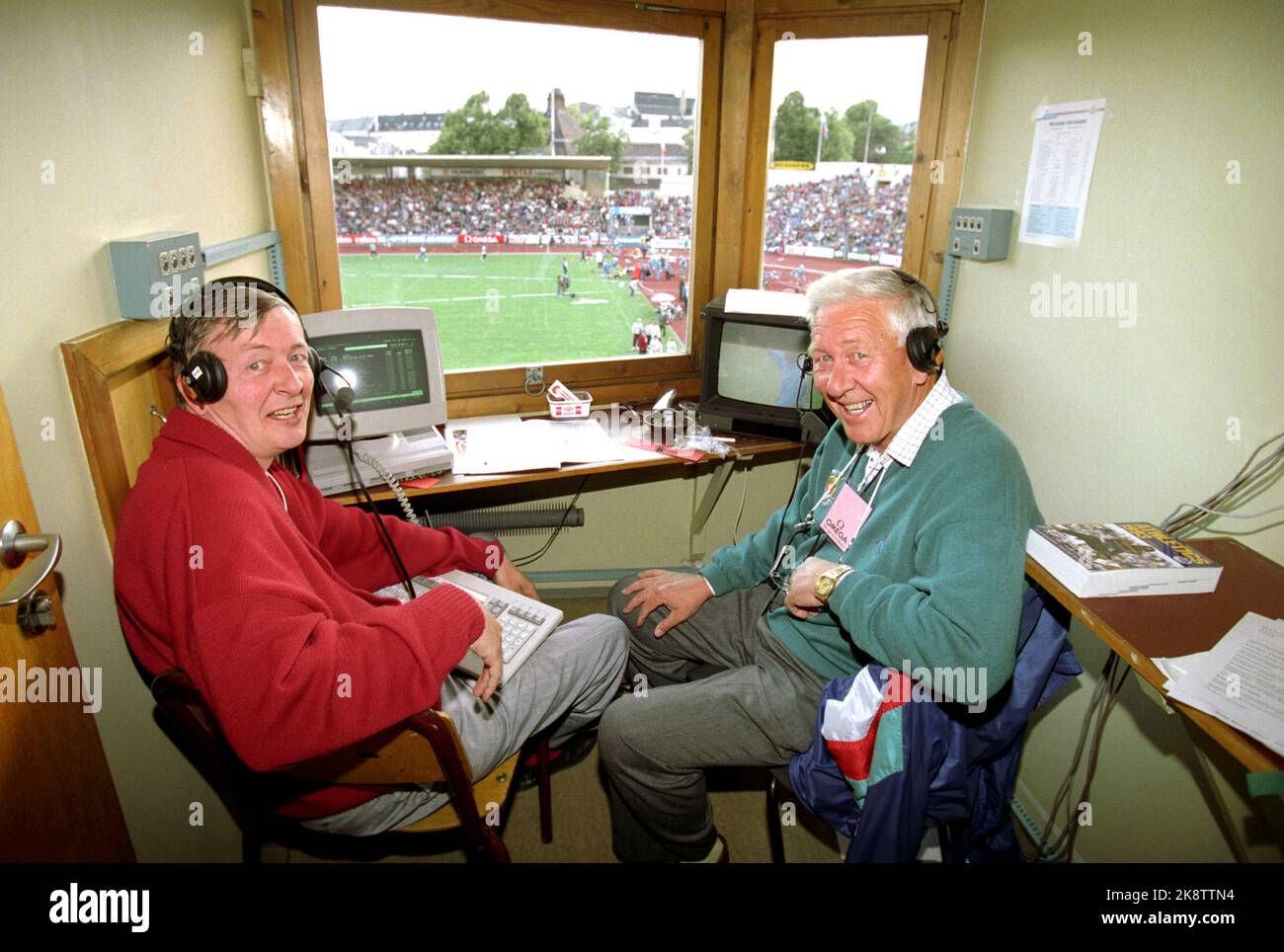 Nrk reporters ole jacob jorsett t v and arne porsum photo hi-res stock ...