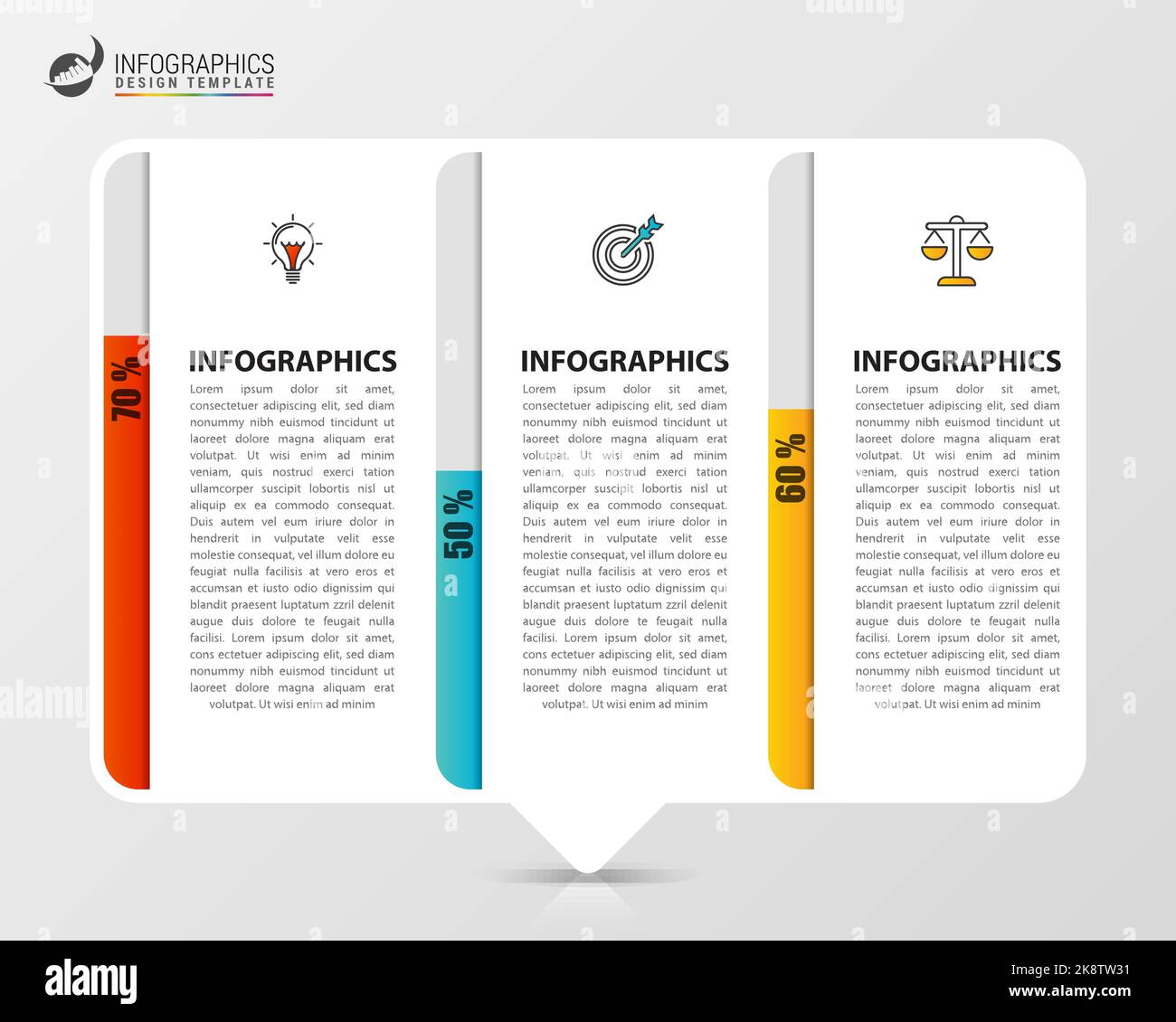 Infographic design template. Creative concept with 3 steps. Can be used ...