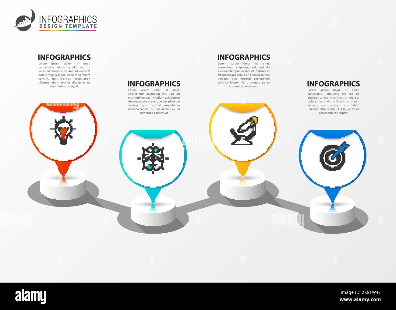 Infographic design template. Timeline concept with 4 steps. Can be used ...