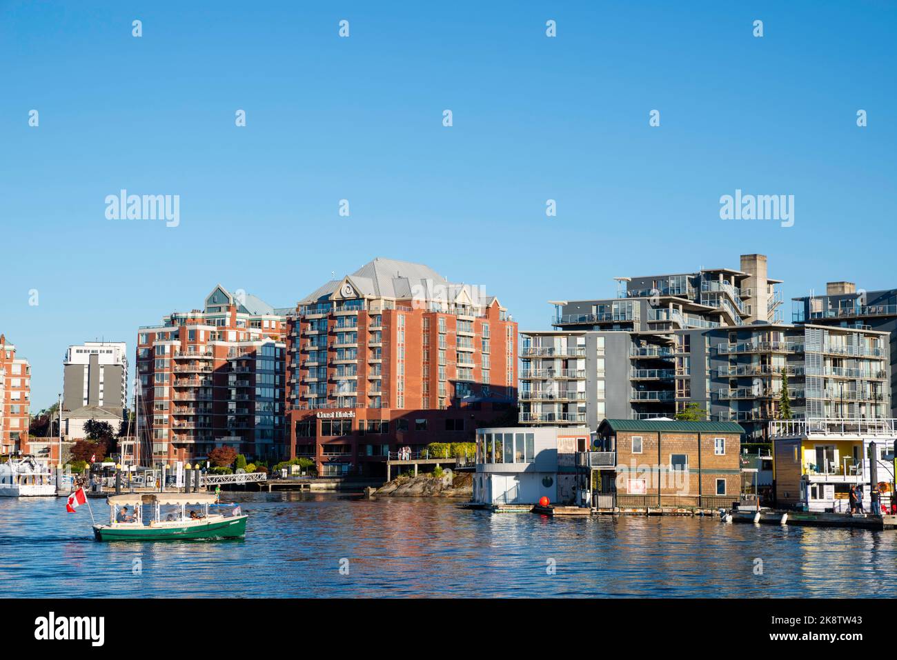 Photograph of floating homes on Victoria's waterfront. Victoria ...