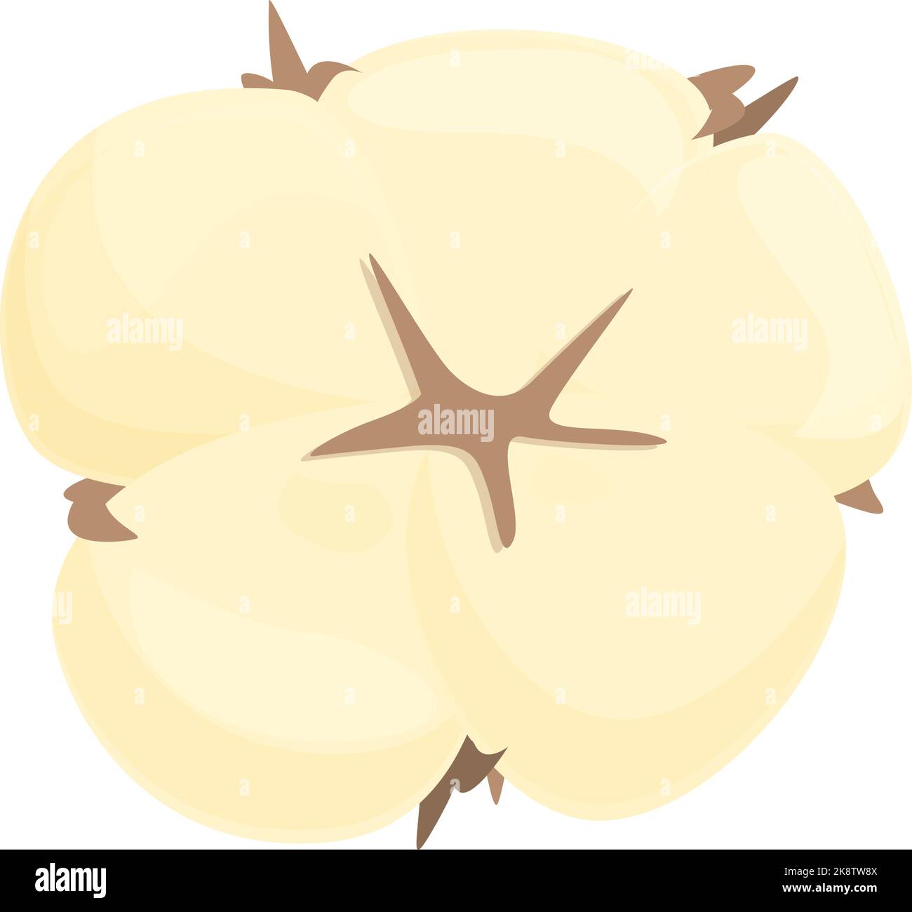 Cotton flower icon cartoon vector. Organic ball. Fiber plant Stock ...