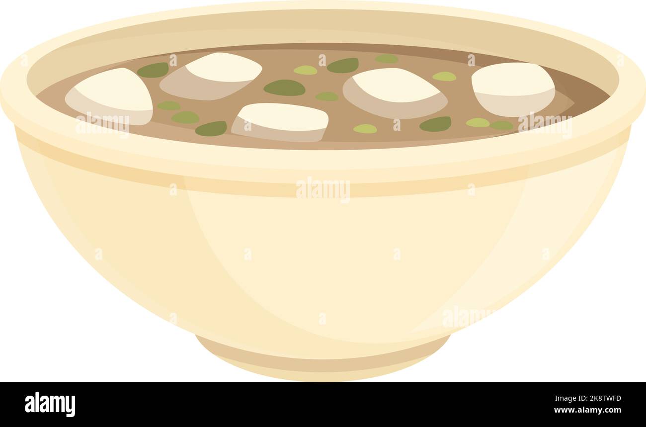 Soup icon cartoon vector. Green food. Japan plate Stock Vector Image ...