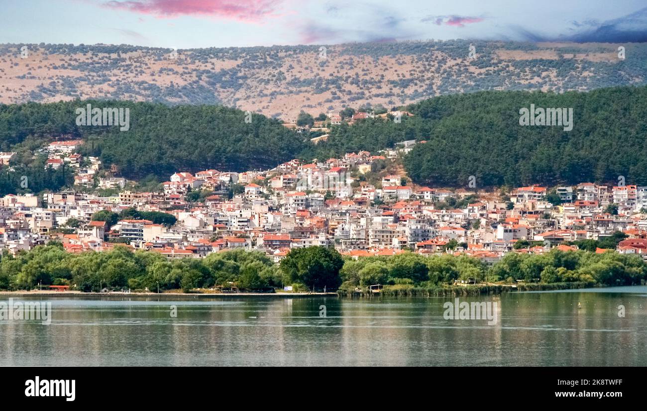 Ioannina city and the lake Pamvotis in Epirus. Greece Stock Photo - Alamy
