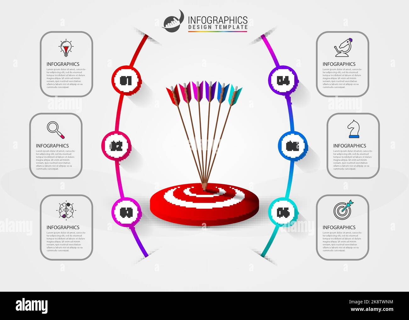 Infographic design template. Creative concept with 6 steps. Can be used ...