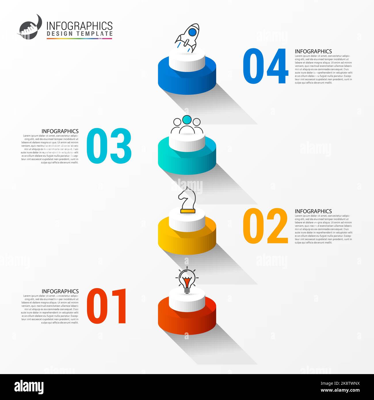 Infographic design template. Creative concept with 4 steps. Can be used ...