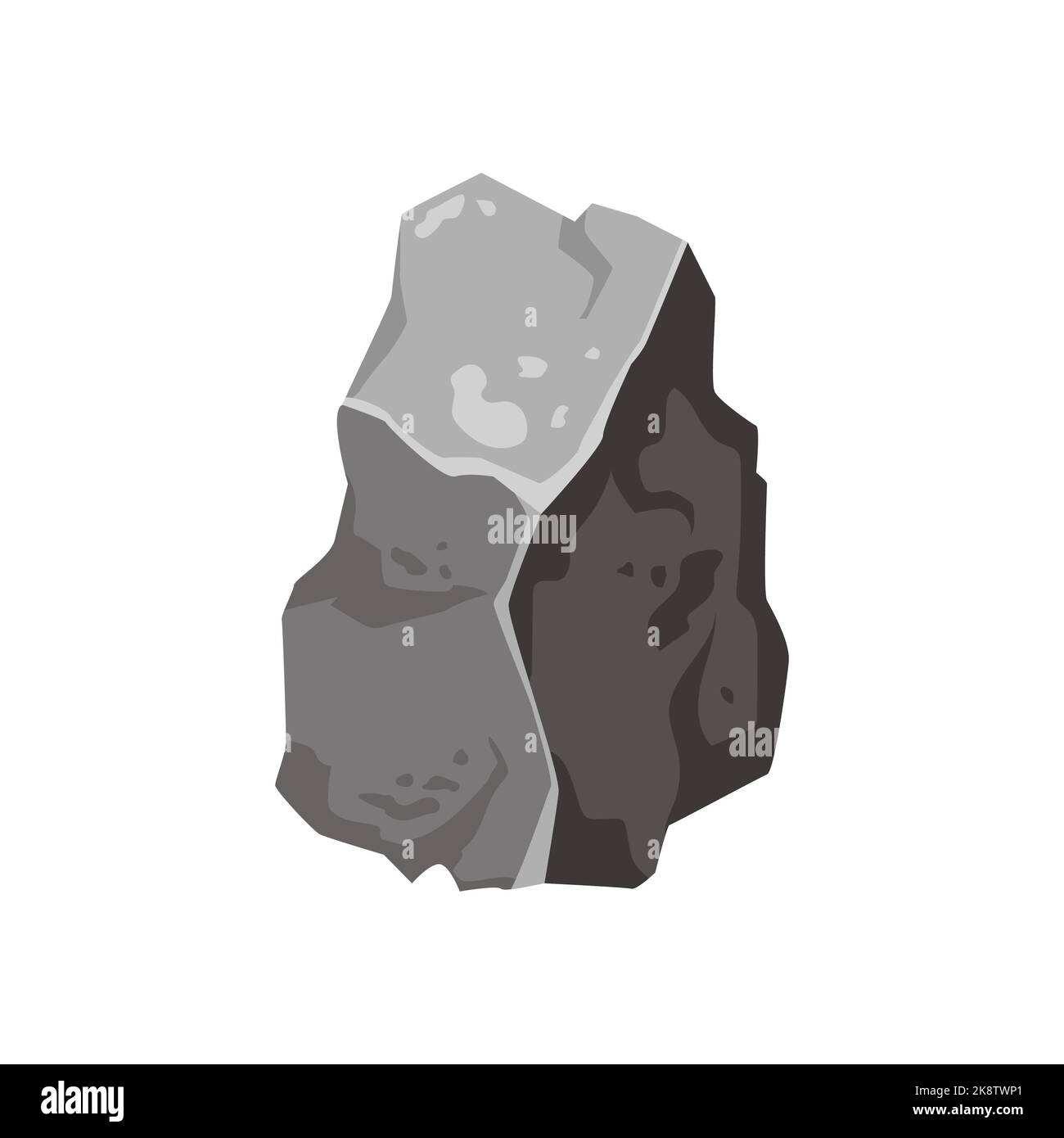 Cartoon rock of different bouldesrs. Stone of various shapes. Heap of ...