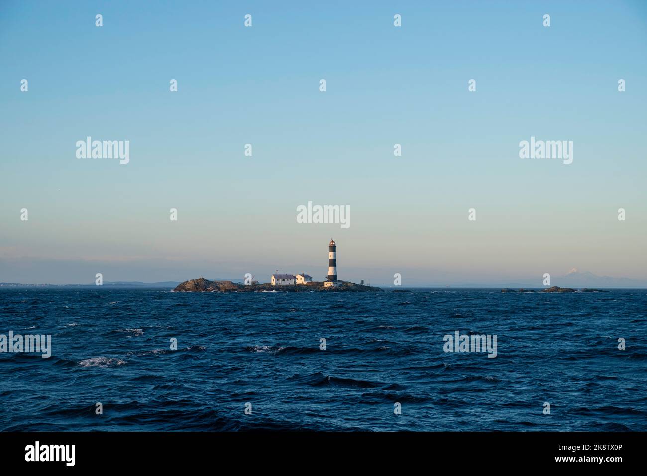 Photograph of Race Rocks Lighthouse, in the Salish Sea, outside of ...