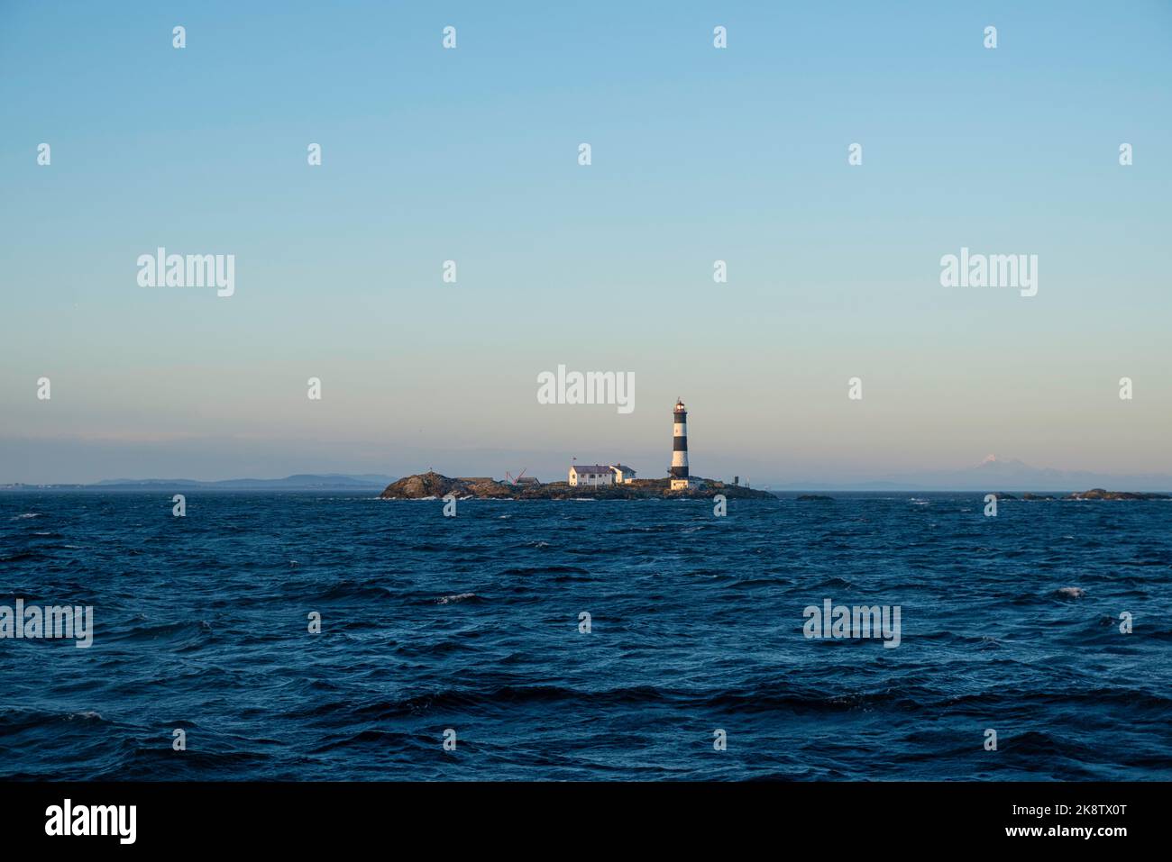 Photograph of Race Rocks Lighthouse, in the Salish Sea, outside of ...