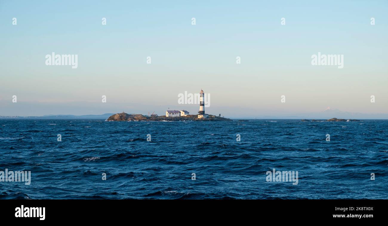 Photograph of Race Rocks Lighthouse, in the Salish Sea, outside of ...