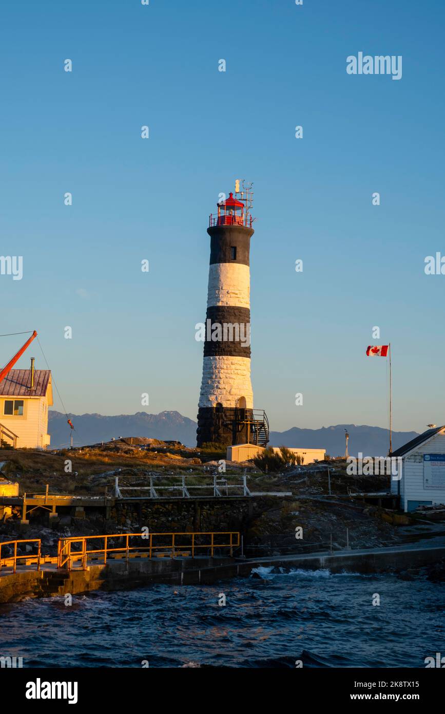 Photograph of Race Rocks Lighthouse, in the Salish Sea, outside of ...