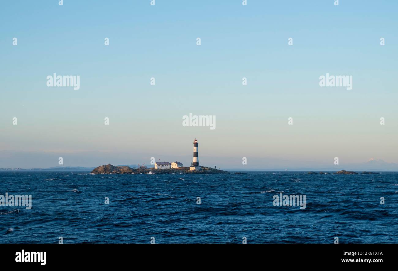 Photograph of Race Rocks Lighthouse, in the Salish Sea, outside of ...