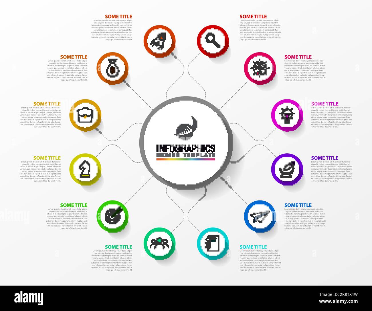 Infographic design template. Creative concept with 12 steps. Can be ...