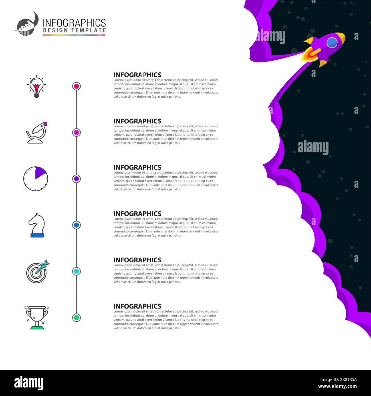 Infographic design template. Creative concept with 6 steps. Can be used ...