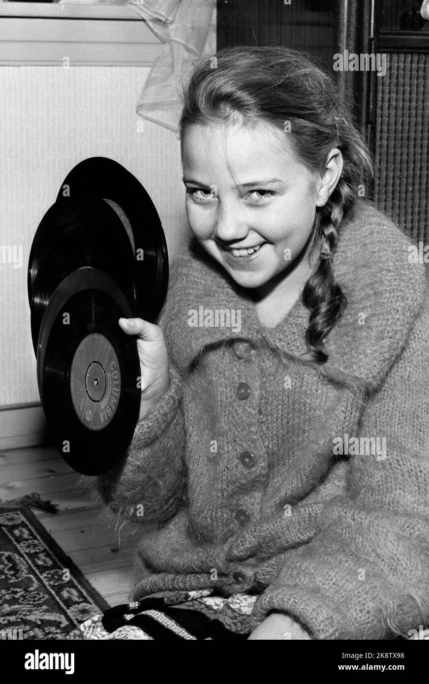 Horten 19600116. Child star Grethe Kausland "Little Grethe" has turned ...