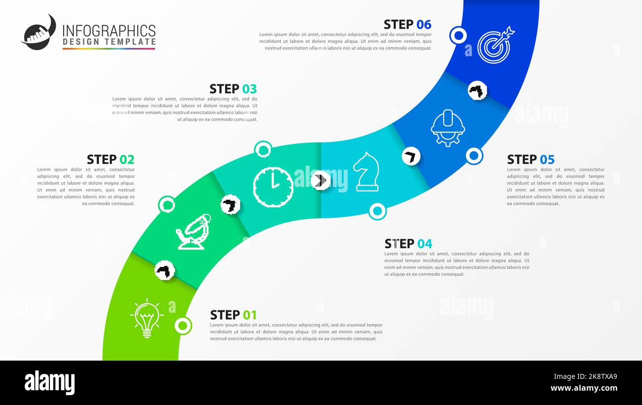 Infographic design template. Creative concept with 6 steps. Can be used ...