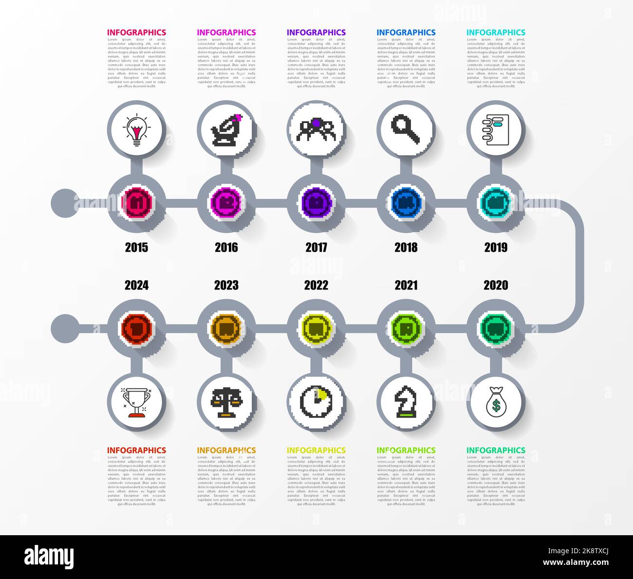 Infographic design template. Creative concept with 10 steps. Can be ...