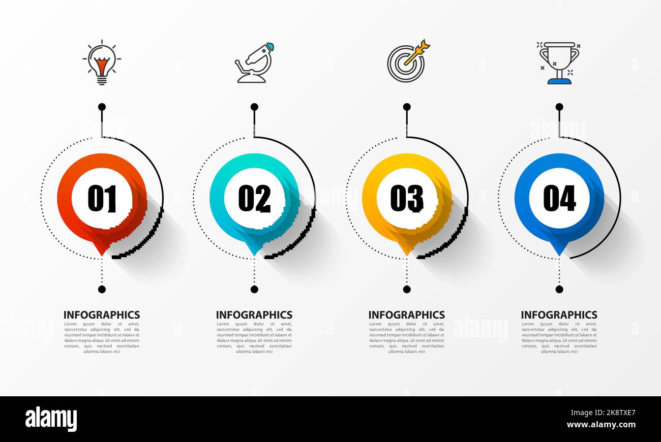Infographic design template. Creative concept with 4 steps. Can be used ...