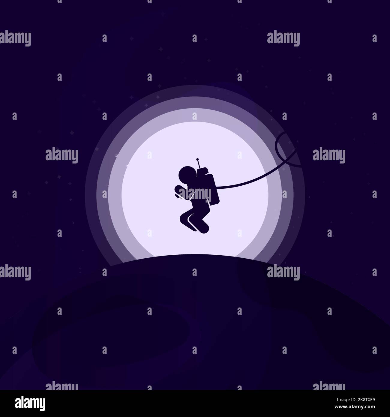 Astronaut in space. Abstract creative background. Vector illustration ...