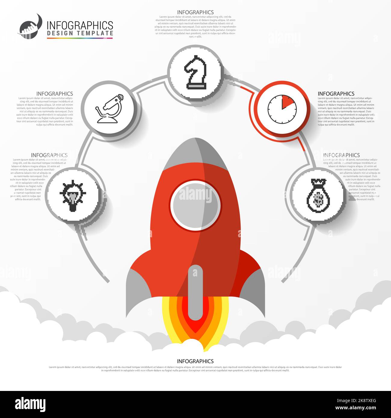 Infographic design template. Creative concept with 5 steps. Can be used ...