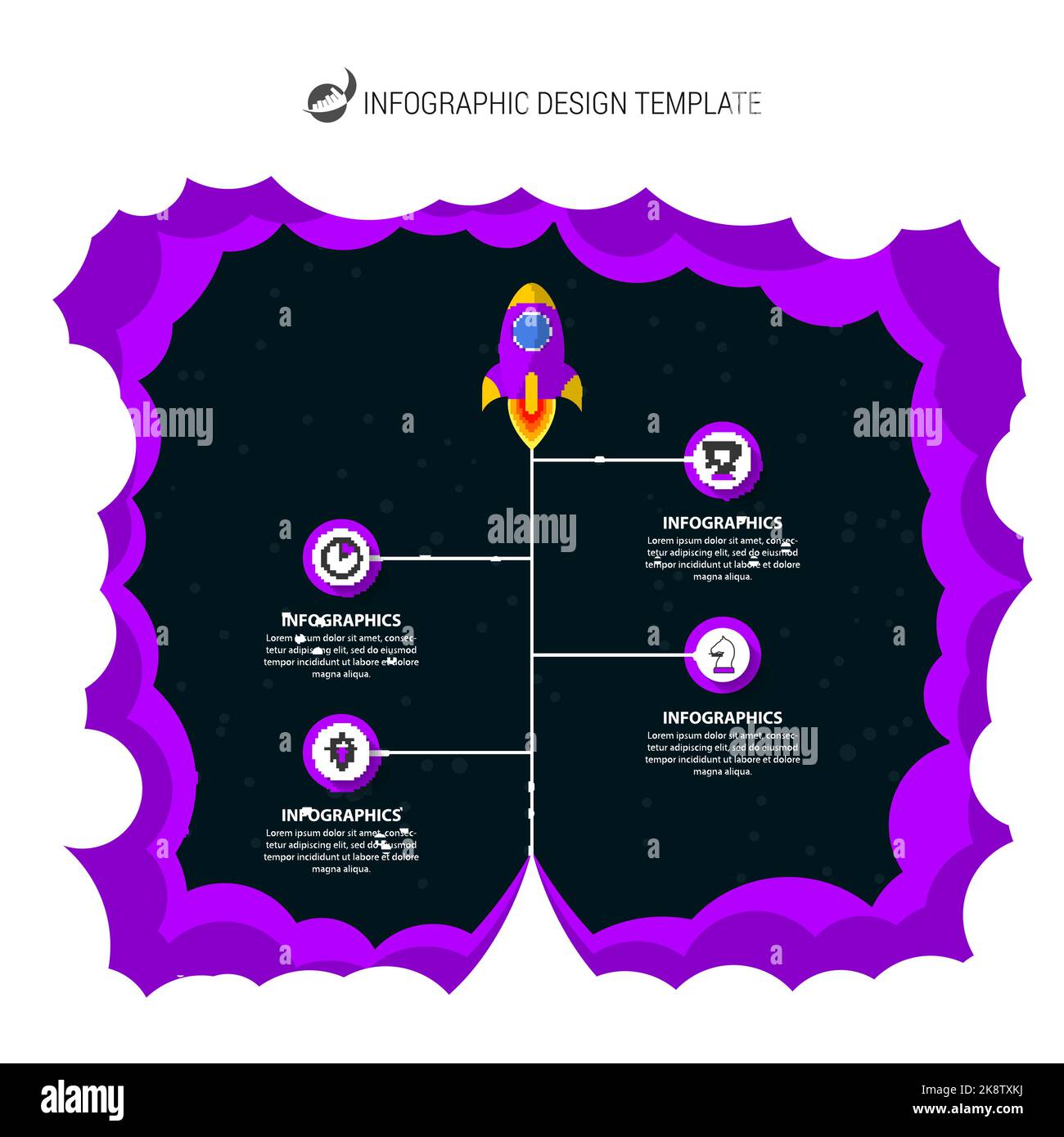 Infographic design template. Timeline concept with 4 steps. Can be used ...