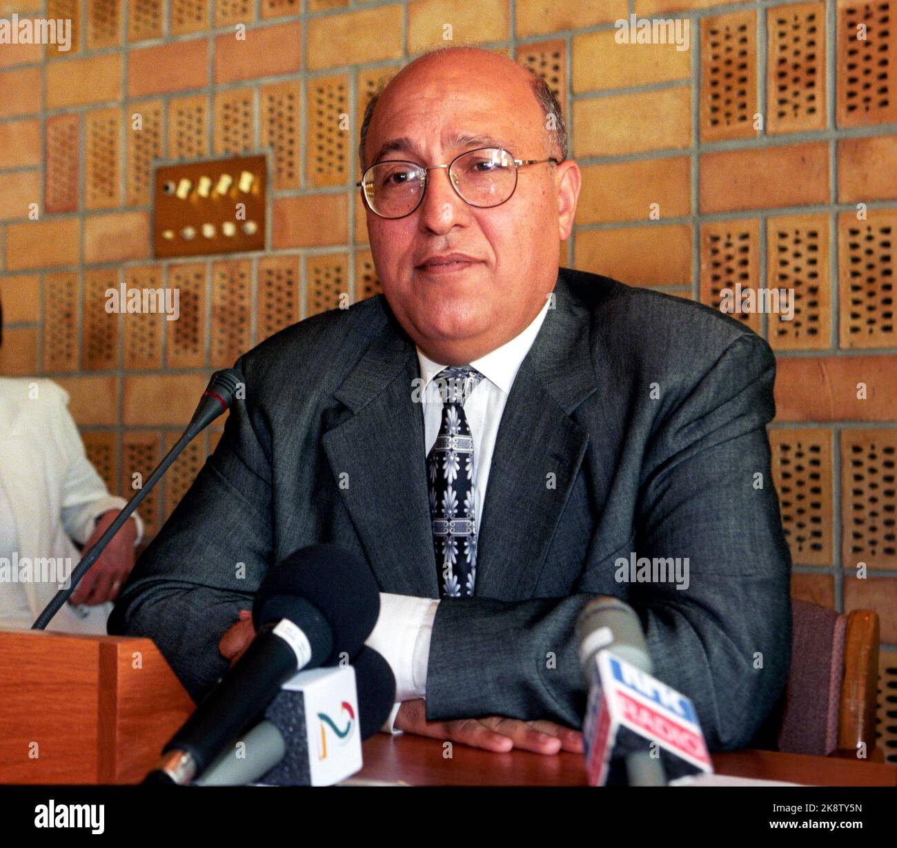 Oslo 19970610 the palestinian planning minister hi-res stock ...