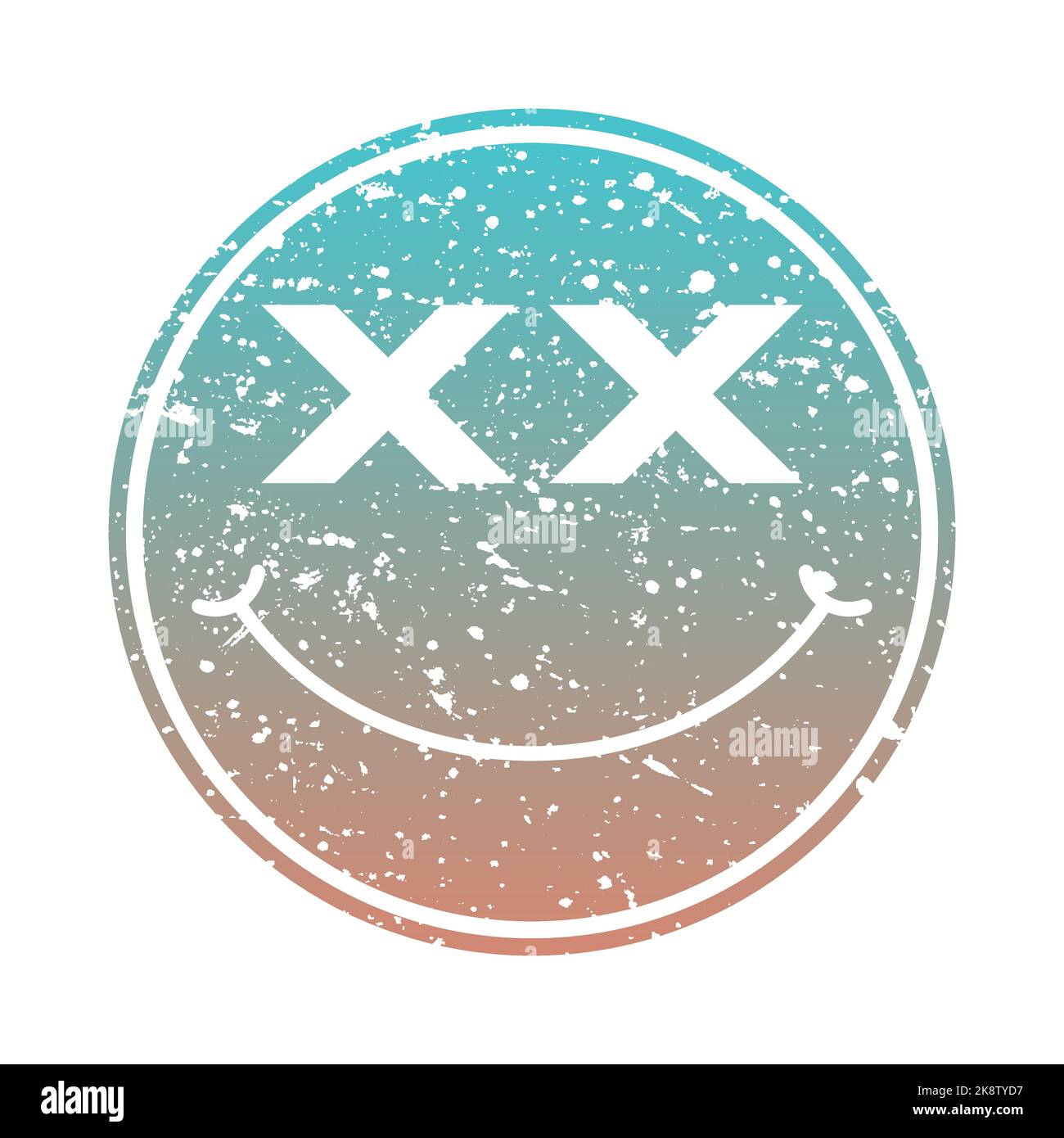 Funny emoji with gritty texture artwork design. EPS 10, Editable ...