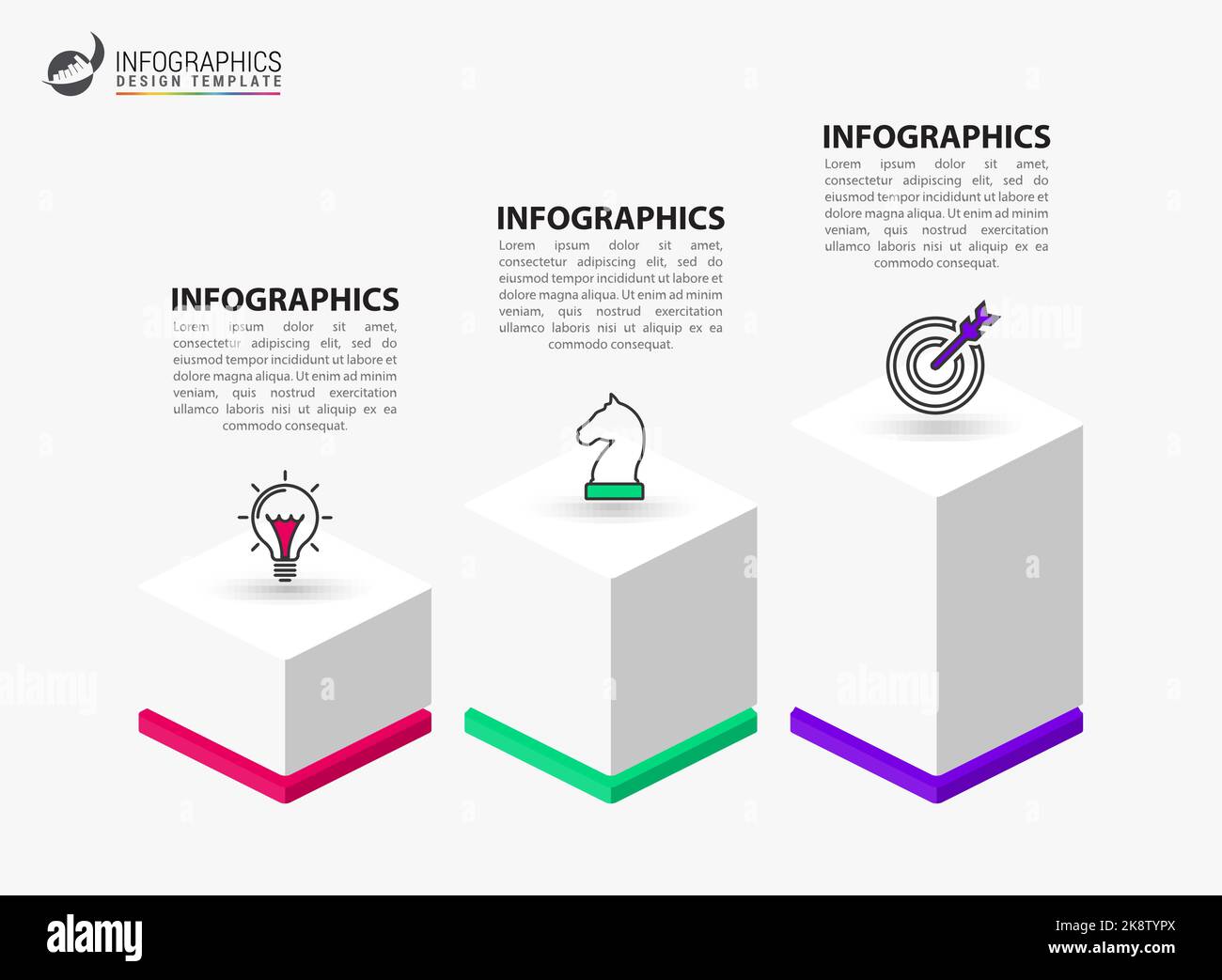 Infographic design template. Creative concept with 3 steps. Can be used ...
