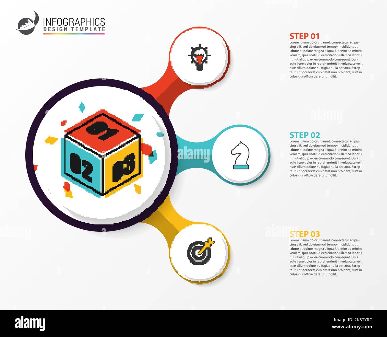 Infographic design template. Creative concept with 3 steps. Can be used ...