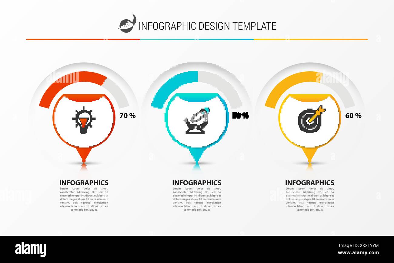 Infographic design template. Creative concept with 3 steps. Can be used ...