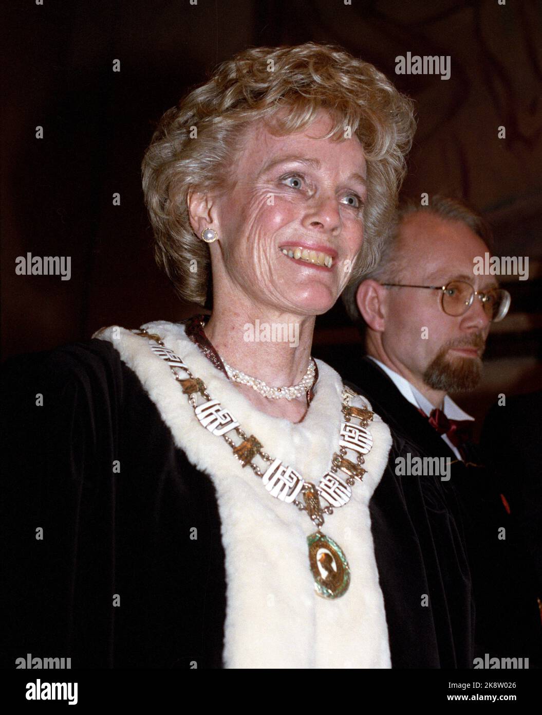 Oslo 19930220 Lucy Smith is solemnly appointed headmaster of the ...