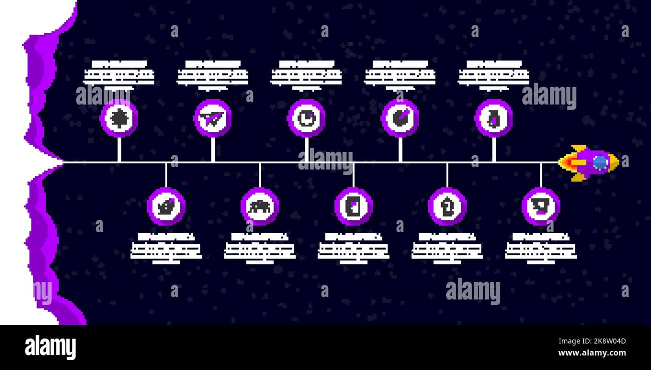Infographic design template. Timeline concept with 10 steps. Can be ...