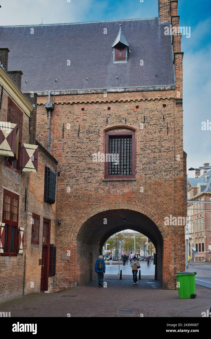 The 14th-century Gevangenpoort (Prisoners’ Gate) in The Hague, the ...