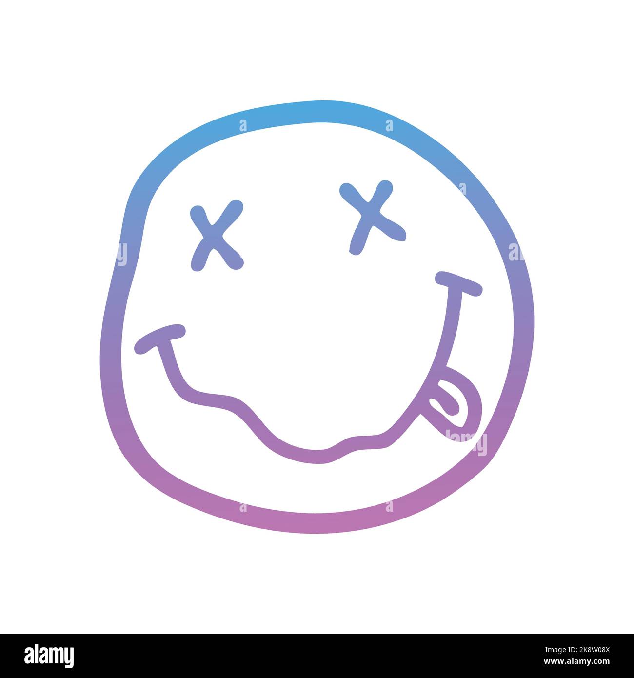 Funny emoji with gritty texture artwork design. EPS 10, Editable ...