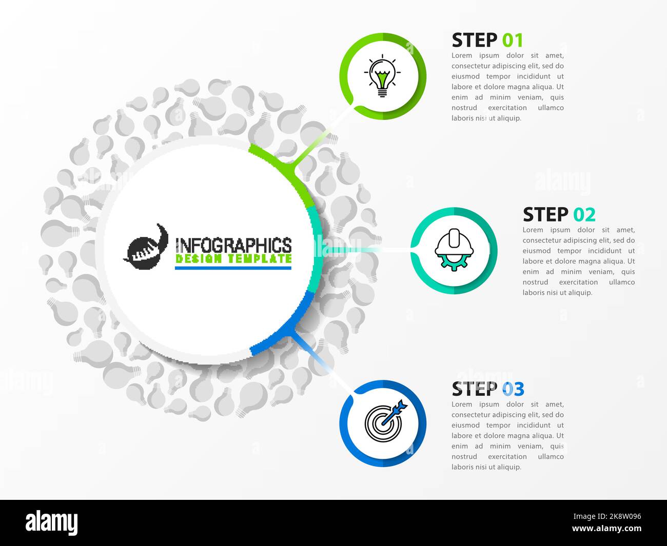 Infographic design template. Creative concept with 3 steps. Can be used ...