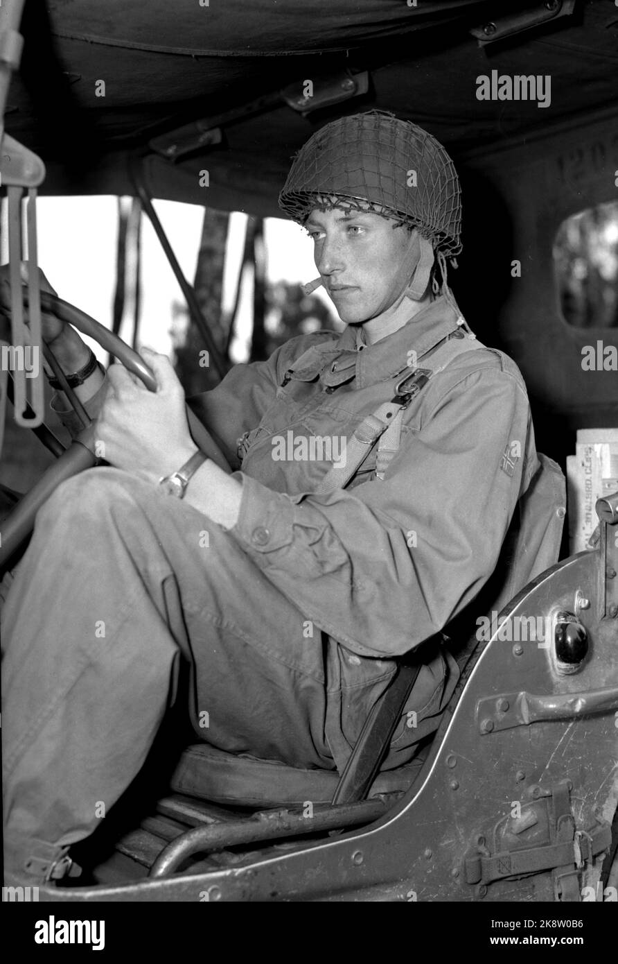 Trandum 195608. Prince Harald in military service at the Cavalry ... Trandum 195608. Prince Harald in military service at the Cavalry ...