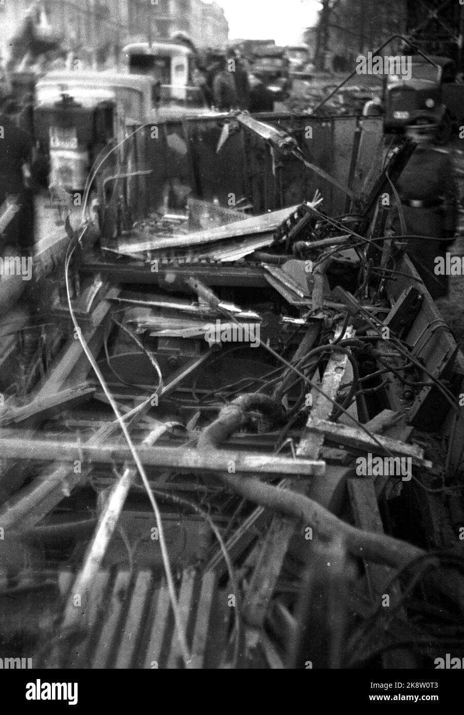 On the oslo tram photo Black and White Stock Photos & Images - Alamy