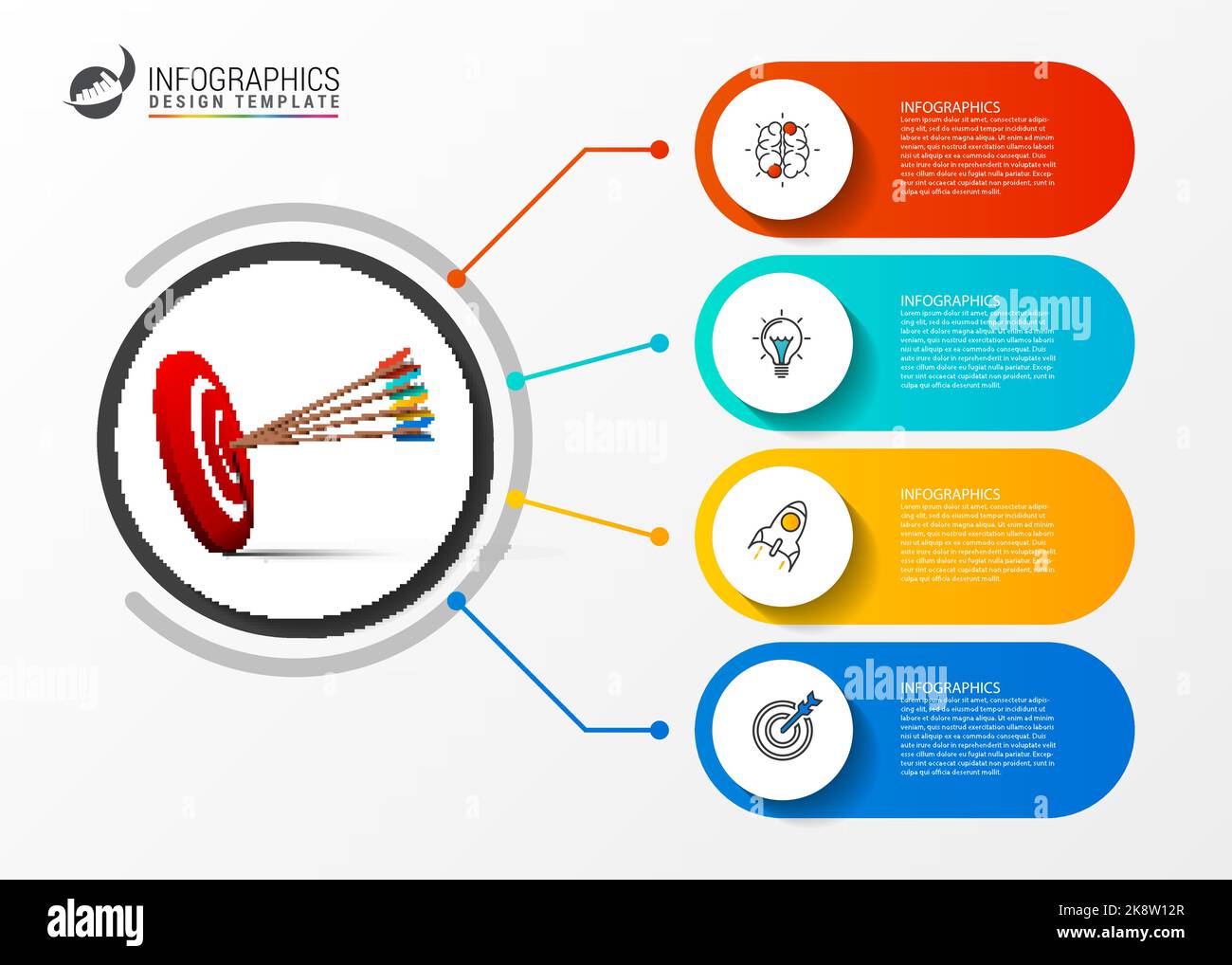 Infographic design template. Creative concept with 4 steps. Can be used ...